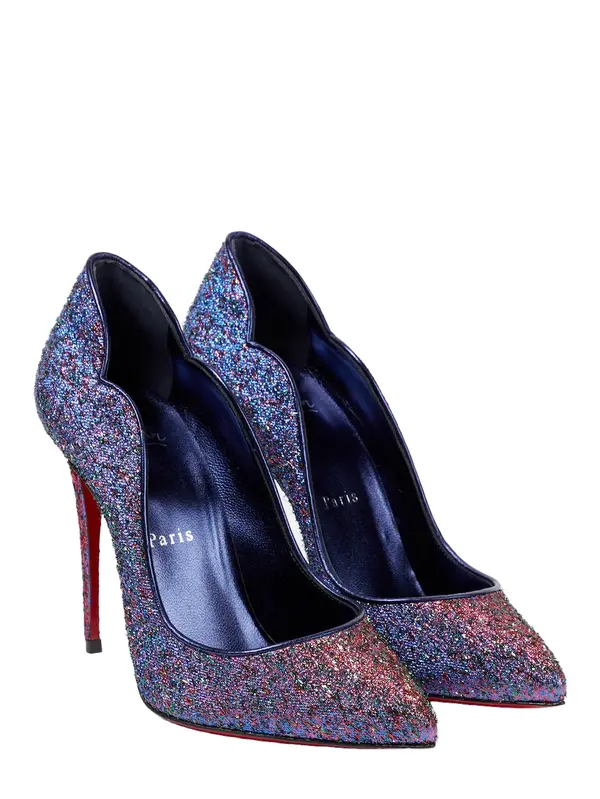 CHRISTIAN LOUBOUTIN Hot Chick 100 Lurex Pumps - Multicoloured