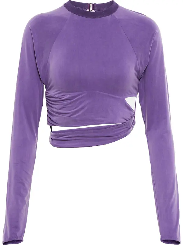 Jacquemus Le T-shirt Espelho Cutout Crop Top - Purple