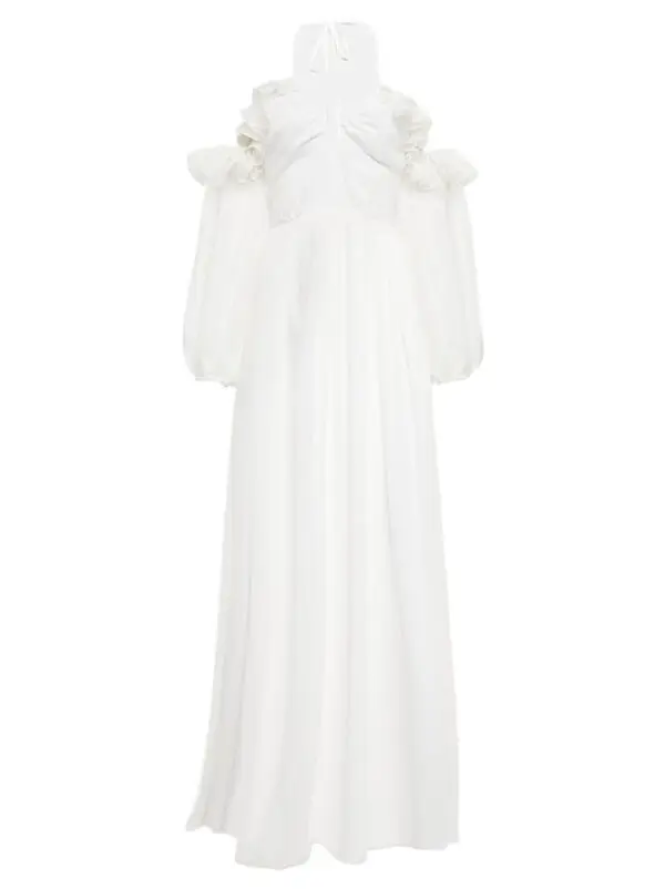 Giambattista Valli Off-the-shoulder Silk Gown - White