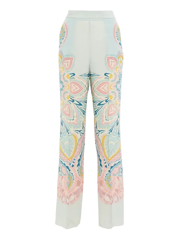 Etro Paisley High-rise Silk Pants - Multicoloured