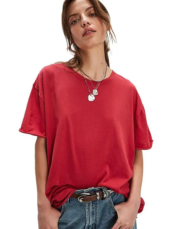 Free People We The Free Nina Tee - Luxe Red