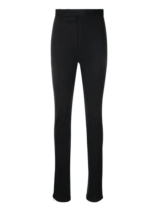 ANOUKI High-waisted Slit-detail Trousers - Black
