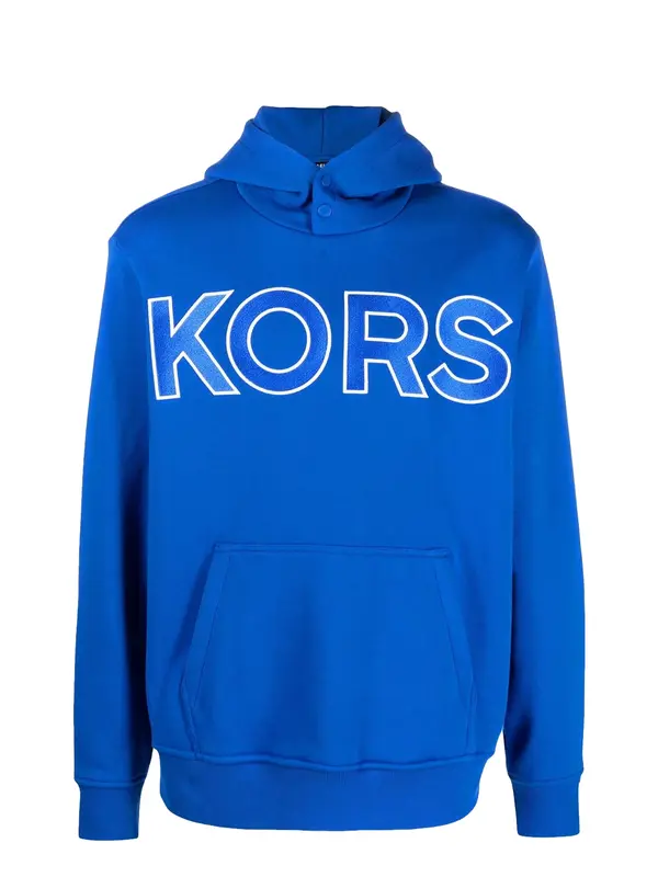 Michael Kors Logo-embossed Cotton Hoodie - Blue