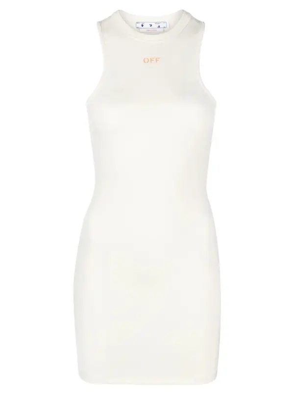 Off-White Logo-print Minidress - White