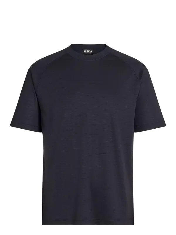 Zegna High Performance Wool T-shirt - Blue