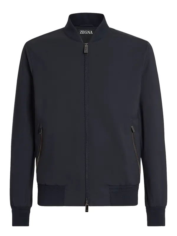 Zegna Trofeo Elements Wool Bomber Jacket - Blue