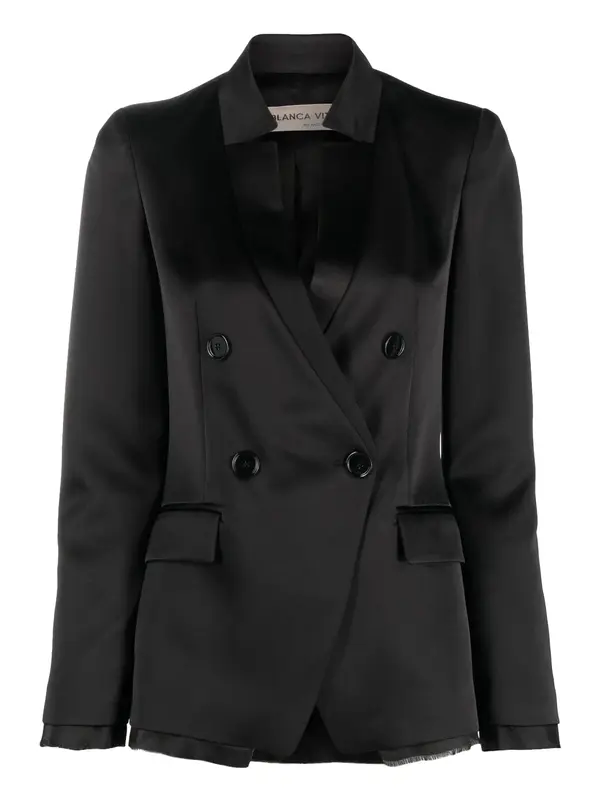 BLANCA VITA Double-breasted Blazer - Black