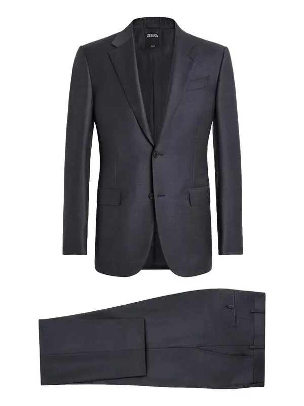 Zegna Trofeo Single-breasted Wool Suit - Grey