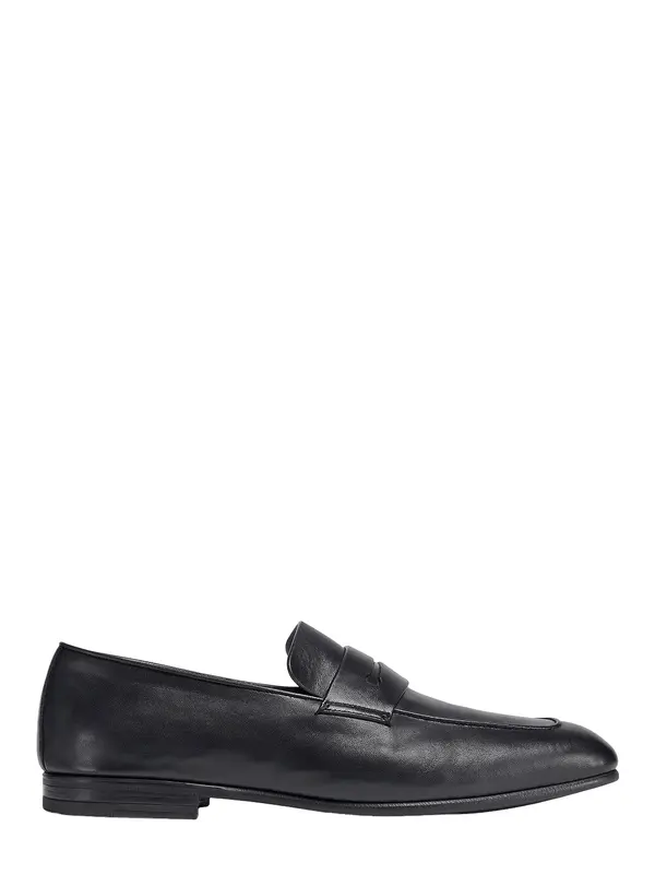 Zegna L'asola Leather Loafers - Black