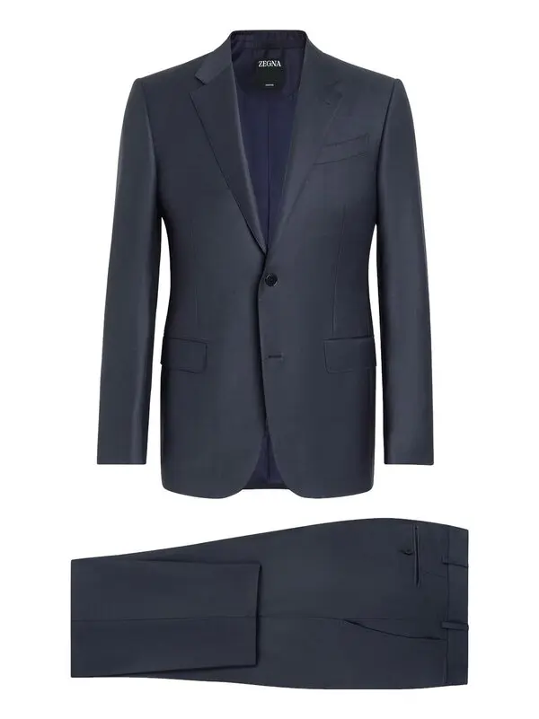 Zegna Trofeo Single-breasted Wool Suit - Blue