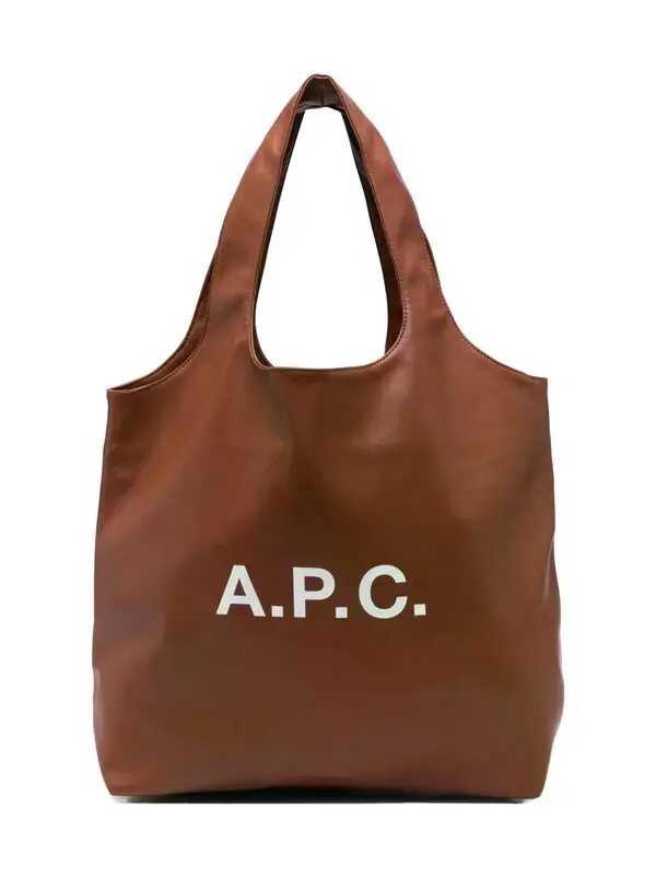 A.p.c. Logo-print Tote Bag - Brown
