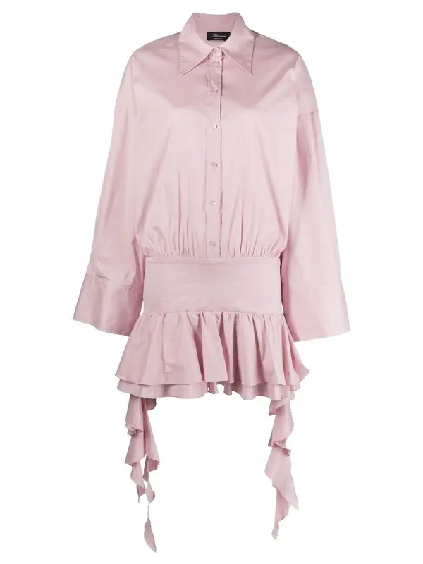 Blumarine Dropped-waist Shirtdress - Pink