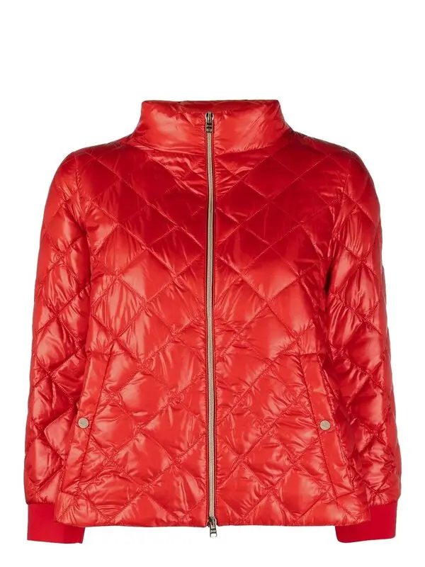 Herno Ultralight Diamond-quilted Down Jacket - Red