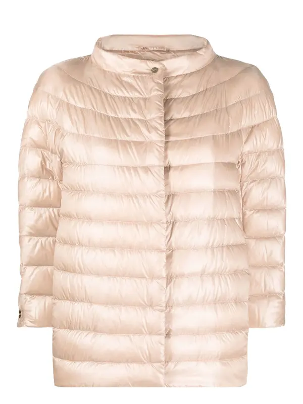 Herno Mock-neck Quilted Puffer Jacket - Pink
