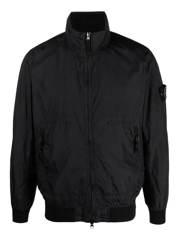 Stone Island High-neck Lightweight Jacket - Black