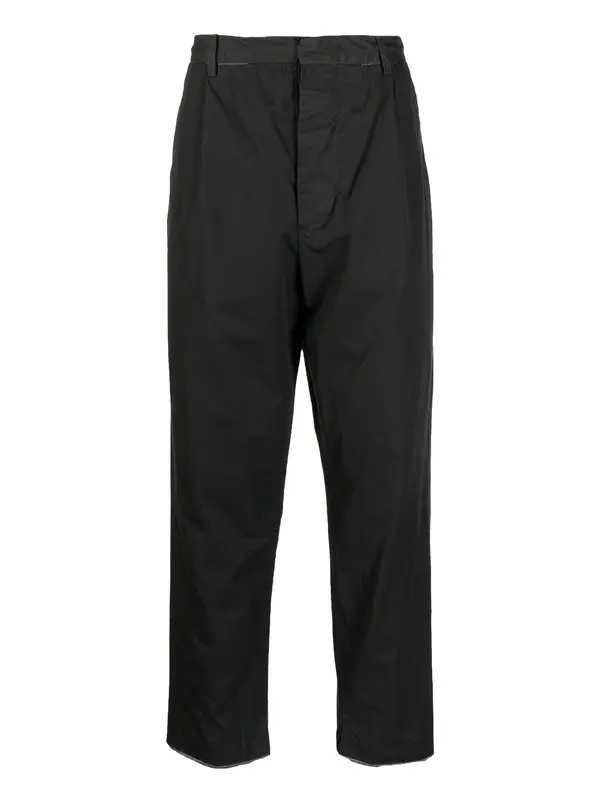 NICOLAS ANDREAS TARALIS Cotton Tapered Trousers - Black