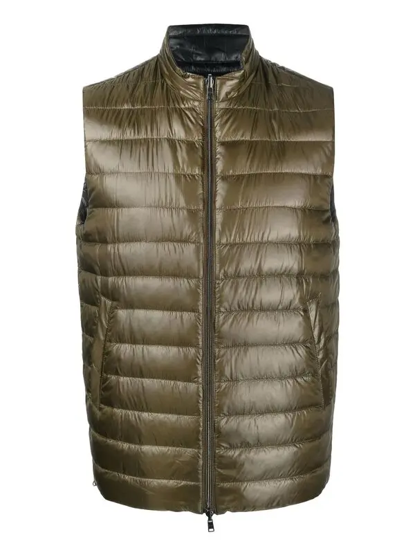 Herno Reversible Padded Down Gilet - Green
