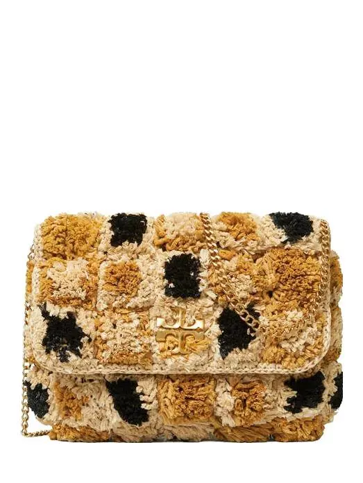 Tory Burch Kira Raffia Rosette Crossbody Bag - Multi