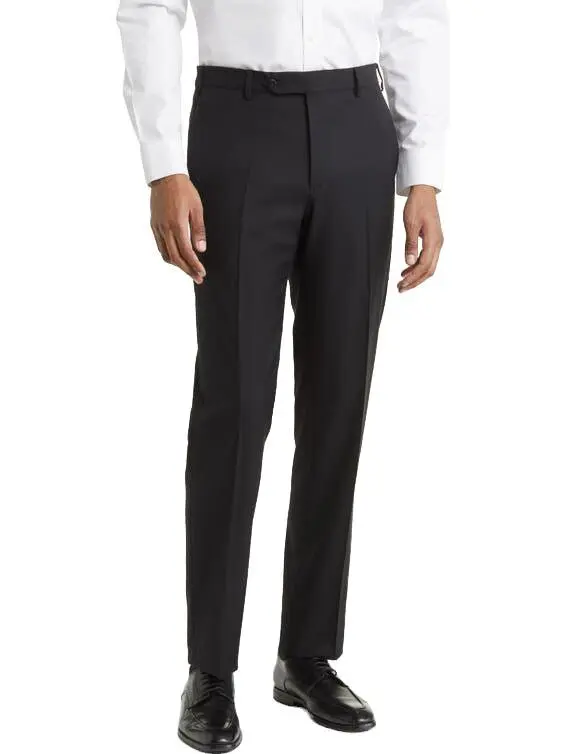 Zanella Devon Super 110s Serge Trousers - Black 1