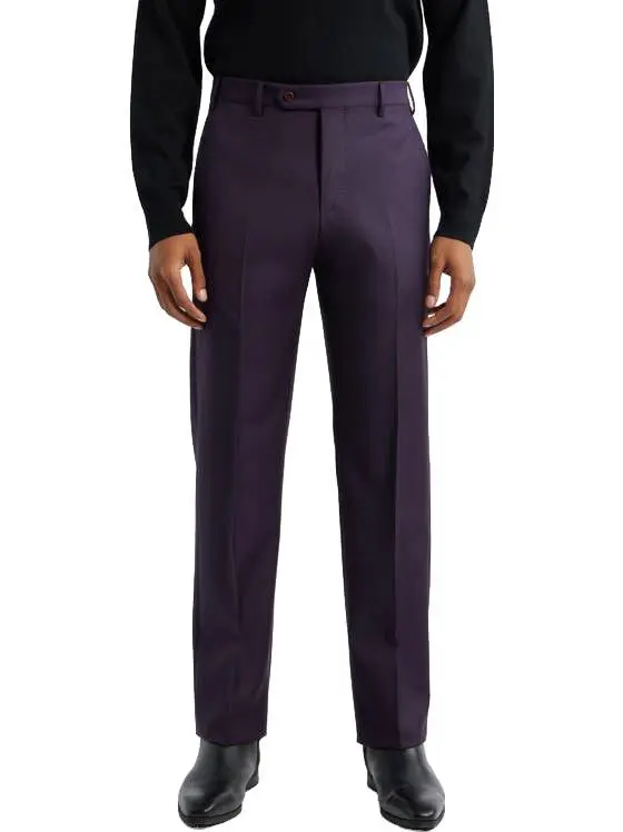 Zanella Devon Super 110s Serge Trousers - Cabernet