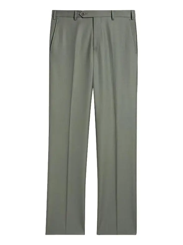 Zanella Devon Super 110s Serge Trousers - Olive