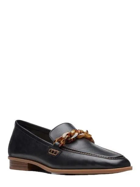 Clarks Sarafyna Iris Loafer - Black Leather