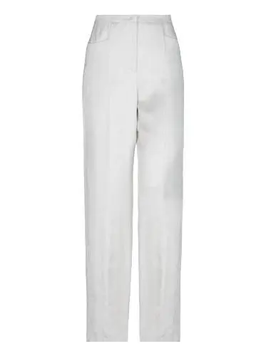 Emporio Armani Straight-leg Pants In Viscose And Virgin Wool - Grey