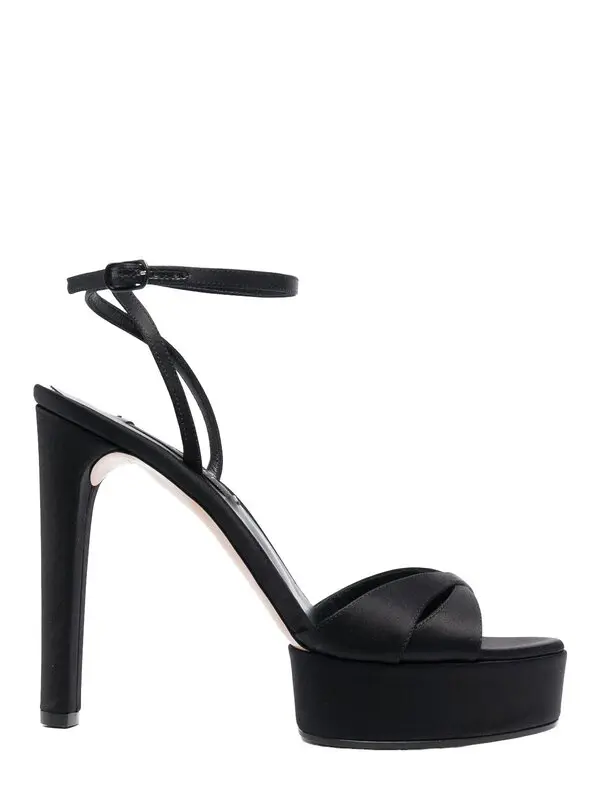 Casadei Flora 130mm Sandals - Black