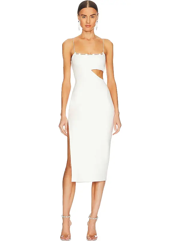 LOVERS AND FRIENDS Charlotte Midi Dress - White