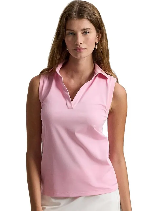 Ralph Lauren Tailored Fit Sleeveless Polo Shirt - Light Pink