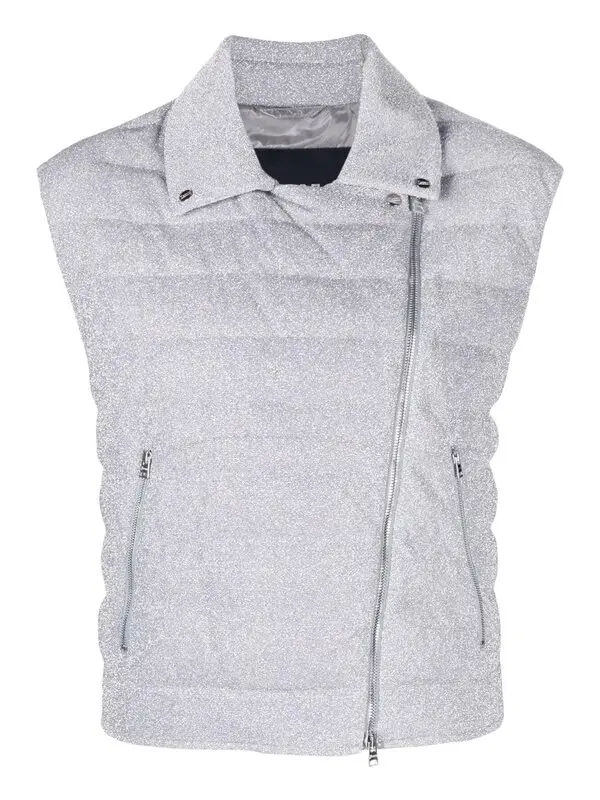 Herno Quilted Zip-up Gilet - Grey