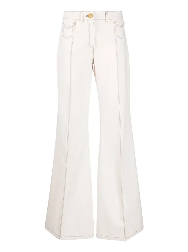 Giambattista Valli Wide-leg Flared Trousers - Neutrals