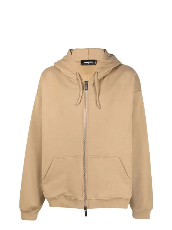 Dsquared2 Zip-up Drawstring Hooded Jacket - Neutrals