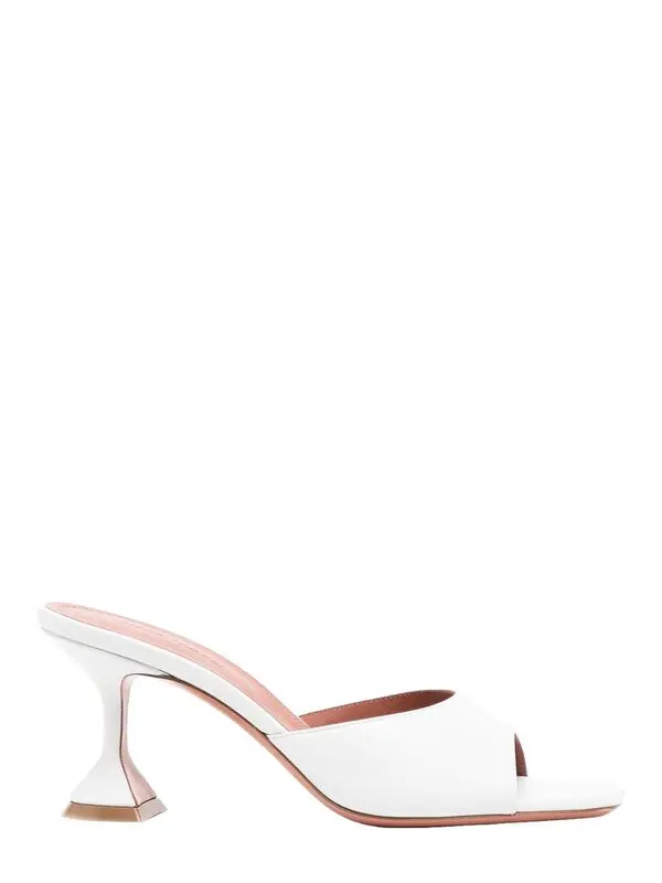 Amina Muaddi Lupita 70mm Sandals - White