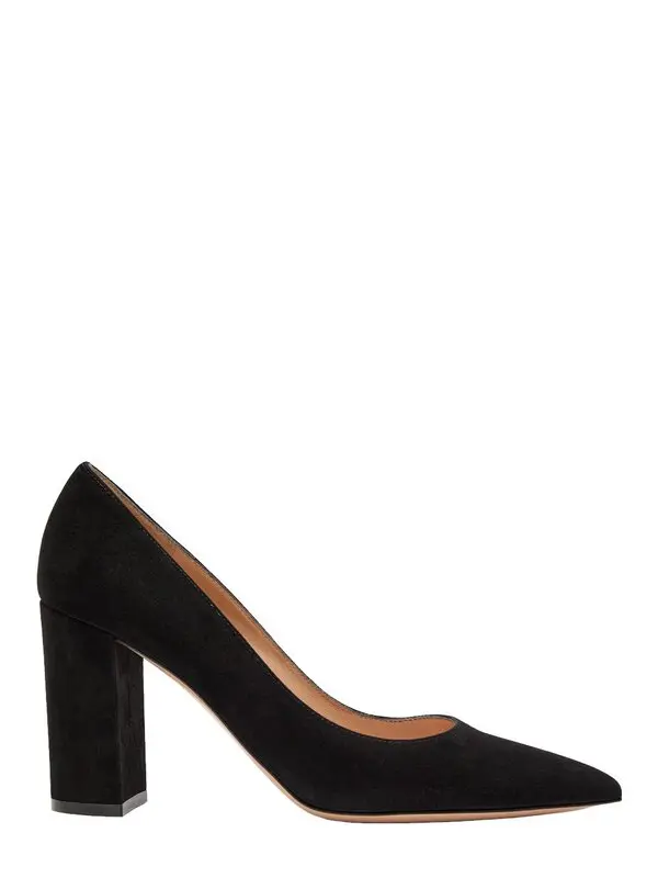 GIANVITO ROSSI Piper 85 Suede Pumps - Black