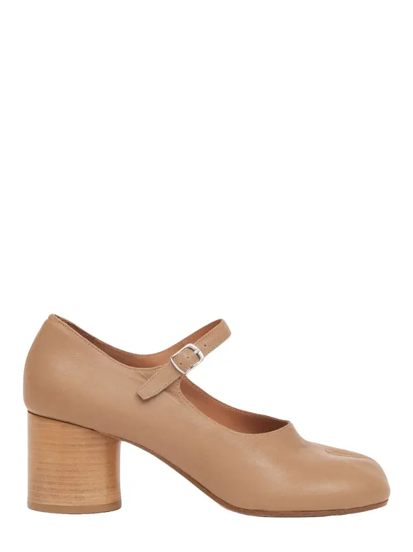 MAISON MARGIELA Tabi 60mm Mary Jane Pumps - Neutrals