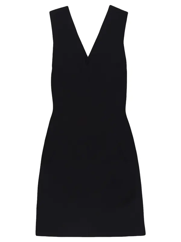 Rick Owens V-neck Mini Dress - Black