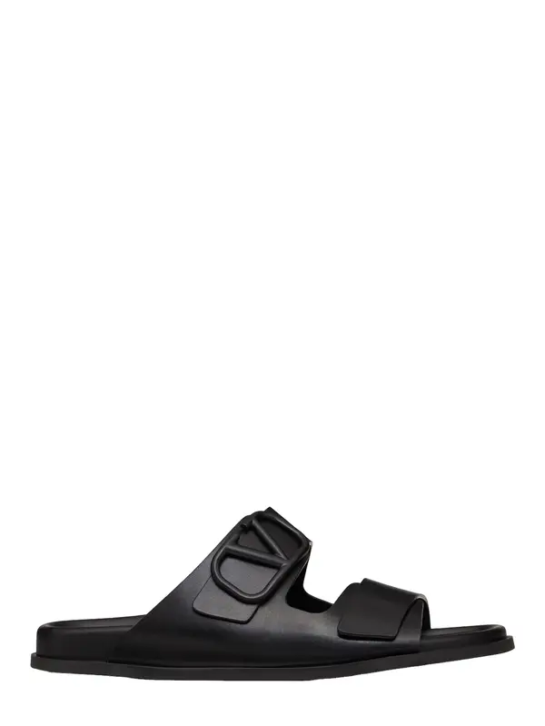 Valentino Garavani Vlogo Signature Slides - Black