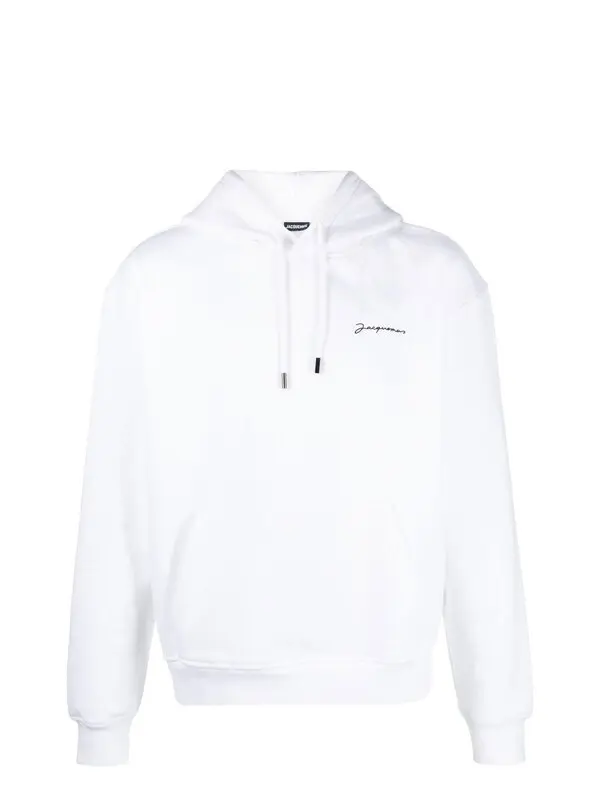 Jacquemus Le Sweatshirt Brodé Hoodie - White