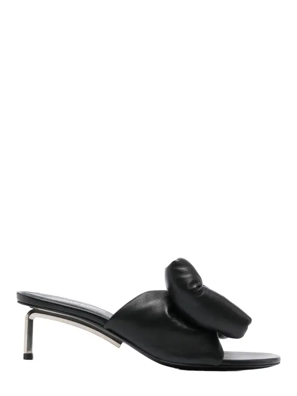 Off-White 60mm Allen Bow-detail Leather Sandals - Black