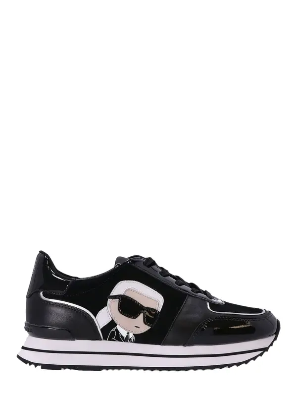 Karl Lagerfeld Patch-detail Low-top Sneakers - Black
