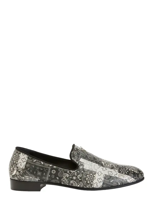 GIUSEPPE ZANOTTI Gipsy Lewis Bandana-print Loafers - Black