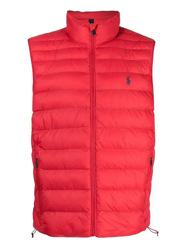 Polo Ralph Lauren Embroidered-logo Insulated Gilet - Red