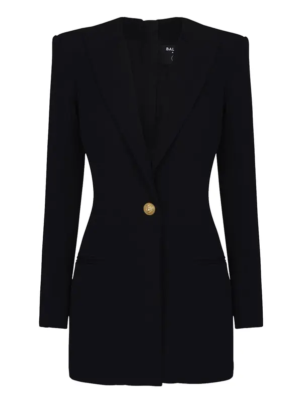 Balmain Single-breasted Blazer Dress - Black