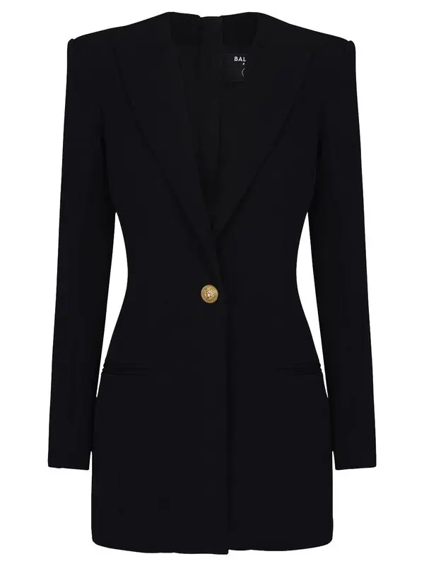 Balmain Single-breasted Blazer Dress - Black