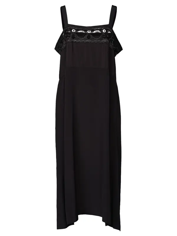 MAISON MARGIELA Embroidered Midi Dress - Black