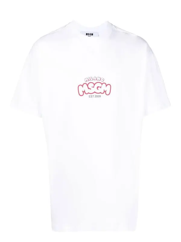 MSGM Logo-print T-shirt - White