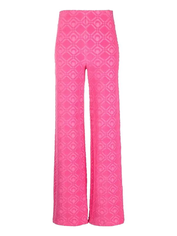MARINE SERRE Moon Sponge Flared Trousers - Pink