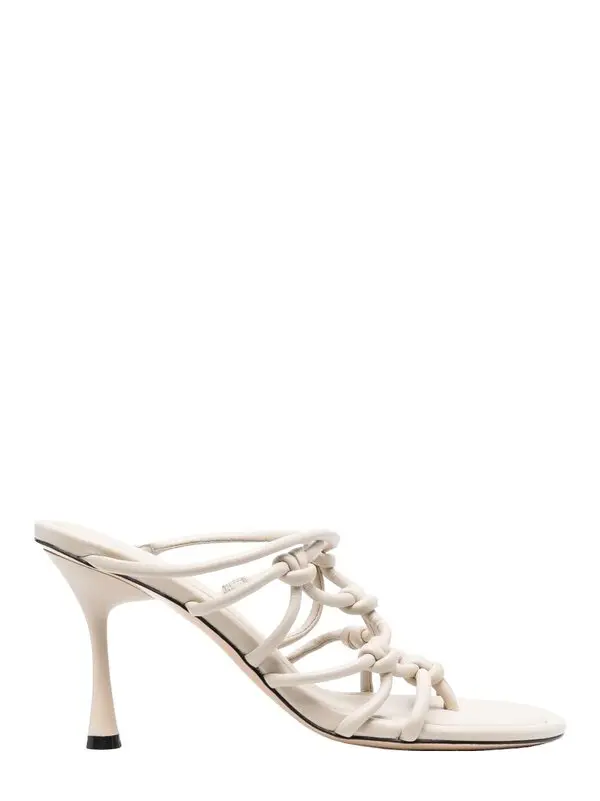 Studio Amelia Strappy 95mm Leather Sandals - Neutrals