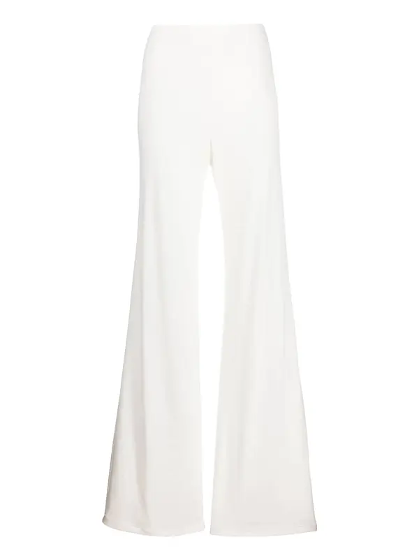 Alberta Ferretti High-waisted Flared Trousers - White